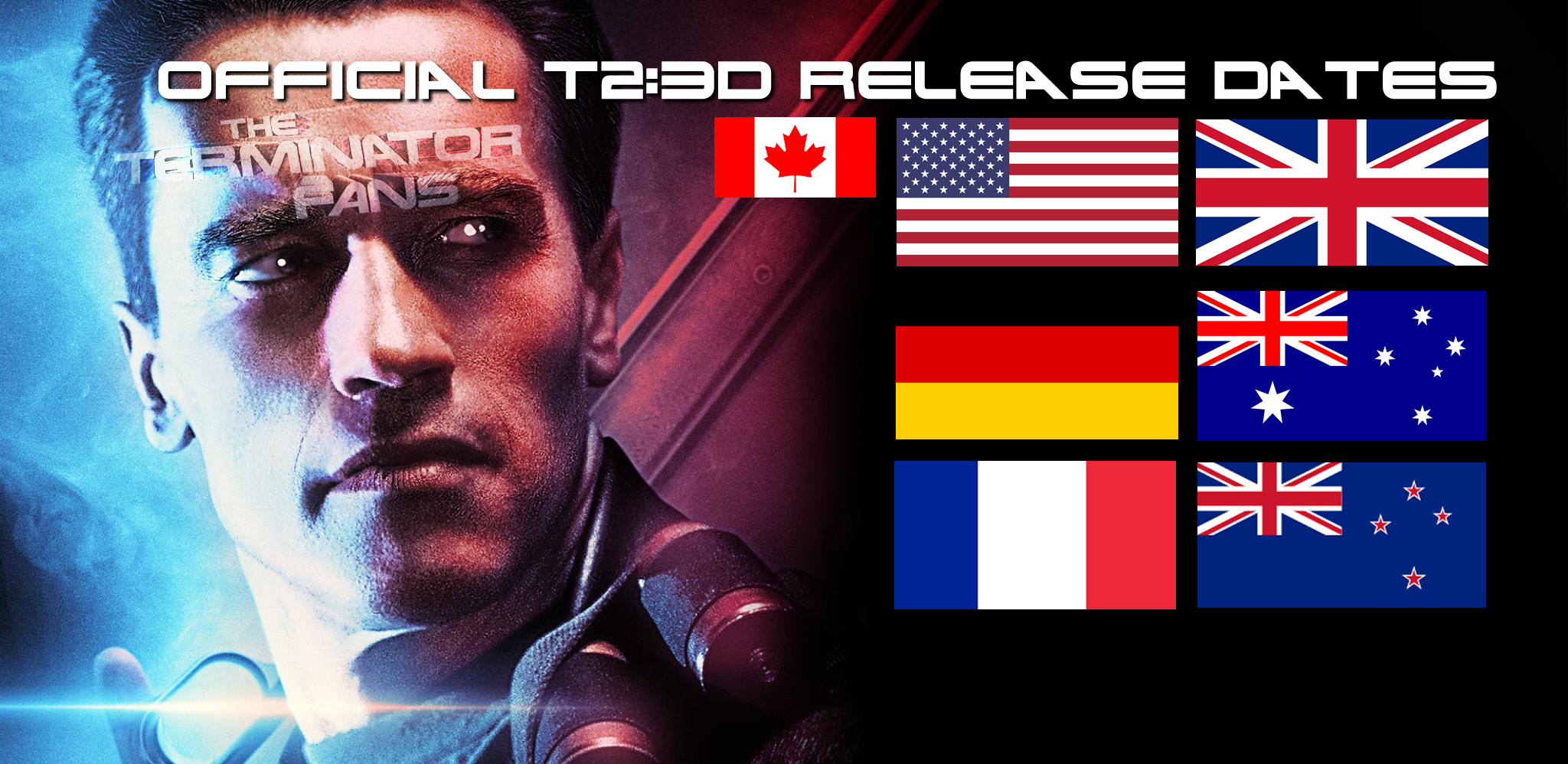 Terminator 2: Judgment Day 3D Official Worldwide Release Dates ...