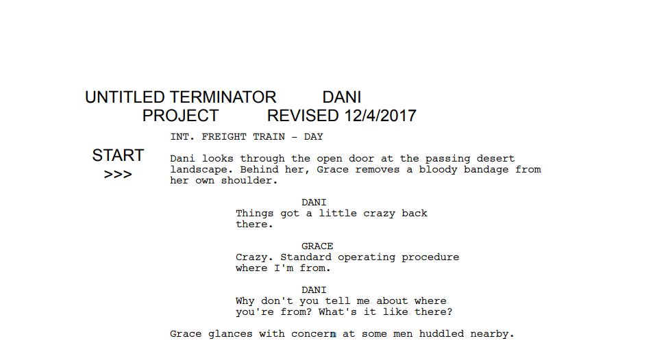 Terminator (2019) Filming Delayed? and Dani Ramos Audition Script ...