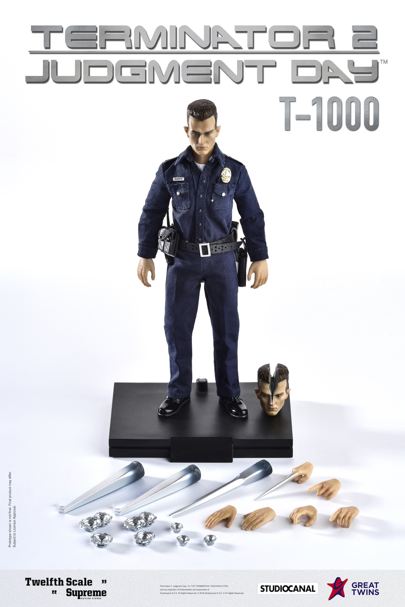 TERMINATOR 2: JUDGMENT DAY – T-1000 Great Twins Twelfth Scale Supreme ...