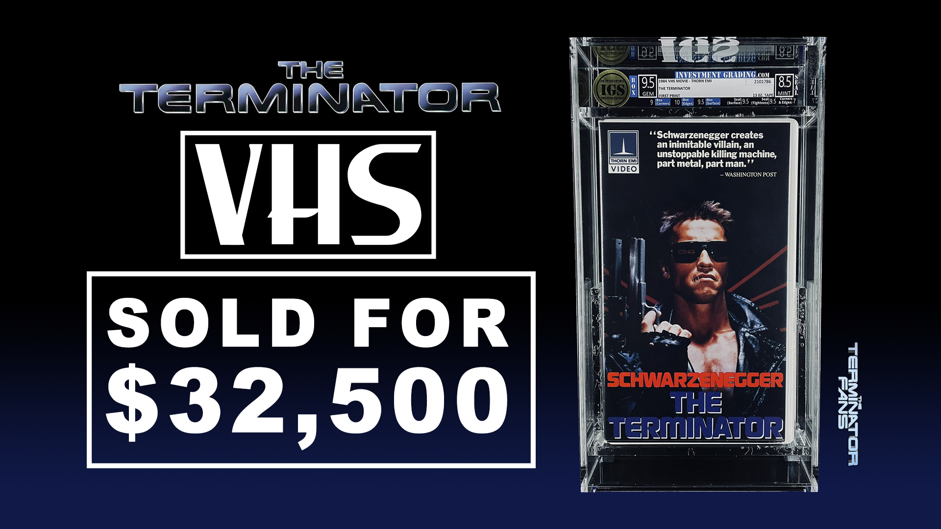 VHS Copy Of THE TERMINATOR Sells Online For $32.5k | TheTerminatorFans.com